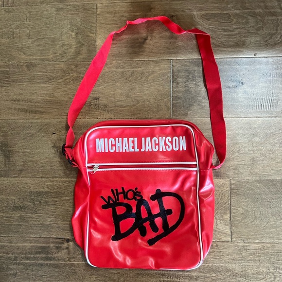 Michael Jackson | Bags | Vibrant Red Glossy Tote Bag Michael Jackson ...